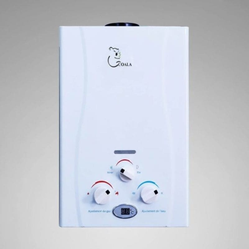 Chauffe-Bain Coala 6L Gaz Bouteille – Blanc | Chauffe-Eau Instantané